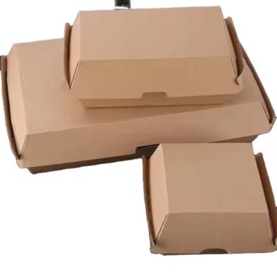 China Plastics Liner Custom Kraft Recyclable Burger Boxes for Eco-Friendly Fast Food Packaging in Restaurants for sale