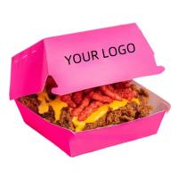 China Eco-Friendly Kraft Paper Hamburger Box Customizable Folders Box Type Sponge Liner for Disposable Fast Food Packaging for sale