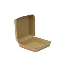 China Kraft Paper Burger Box Custom-Printed Eco-Friendly Takeaway Packaging for Restaurants for sale