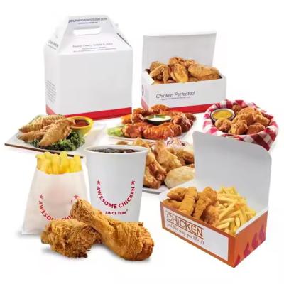 China Wholesale Custom Printing Eco-Friendly Fast Food Takeaway Fried chicken box for sale