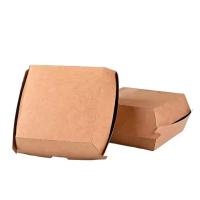 China Disposable Kraft Burger Box for Fast Food Eco-Friendly and Durable for sale