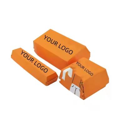 China Eco-Friendly Clamshell Burger Box with Customized Design and Logo for sale