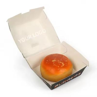 China Custom Eco-Friendly Fast Food Burger Box with Logo 7-10 Days Sample Time for sale