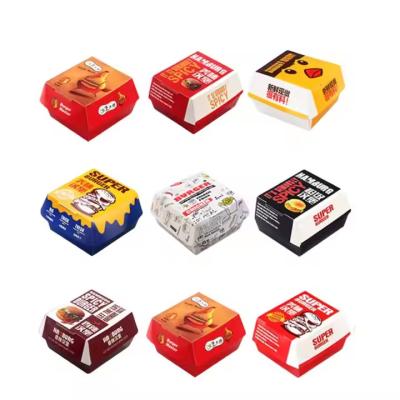 China Custom Corrugated/Kraft Paper Burger Box for Fast Food Takeaway Packaging for sale