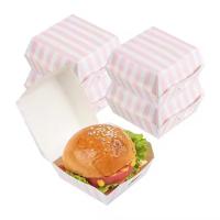 China Custom Recyclable Kraft Burger Box Fast Food Packaging with Acceptable Logo for sale