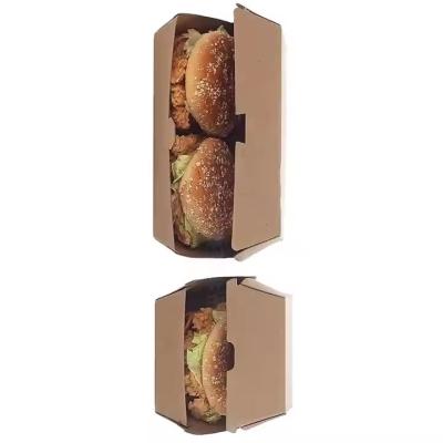 China Custom Eco-Friendly Kraft Paper Burger Boxes The Ultimate Fast Food Takeout Packaging Solution for sale