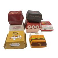 China Custom Oil Proof Burger Holder Glossy Lamination Folders Box Type for Disposable Food Packaging for sale