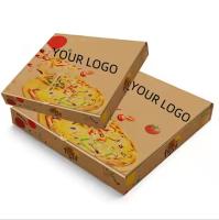 China Wholesale Custom Biodegradable Kraft Pizza Box  Fast Food Takeaway Packaging for sale