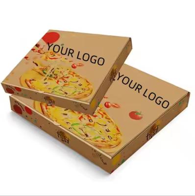 China Wholesale Custom Biodegradable Kraft Pizza Box  Fast Food Takeaway Packaging for sale