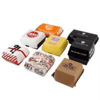 China Fast Food Takeaway Packaging Eco-Friendly Recyclable Burger Box with Custom Printed Corrugated/Kraft Paper for sale