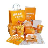 China Customized Biodegradable Fast Food Takeaway Box Kraft Paper for Lunch Packaging for sale