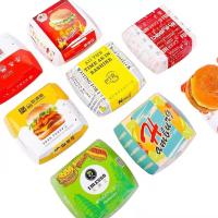 China Custom Order Accepted Kraft Paper Burger Box for Hot Dogs and Sandwiches Eco-Friendly Packaging for sale
