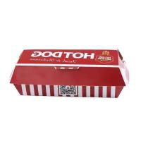 China Customized Eco-Friendly Recyclable Hamburger Hot Dog Takeaway Packaging Box for sale