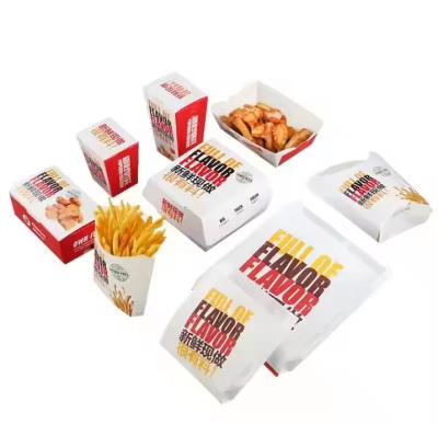 China Recyclable Paper Cardboard Hamburger Box for Fast Food Custom Printed and Disposable for sale