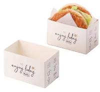 China Recyclable Food-Grade Kraft Burger Boxes Multi-Purpose Pizza Sandwich Packaging Custom Printed with CMYK 4 Color Offest Printing for sale