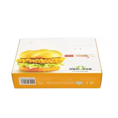 China Custom Frozen Chicken Burger Boxes with Logo Branding Biodegradable Food Transport Packaging and Custom Sizes for sale