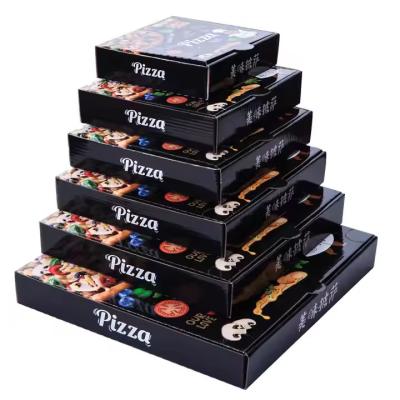 China Custom Biodegradable Pizza Boxes Eco-Friendly Kraft Takeaway Packaging in Different Shapes for sale
