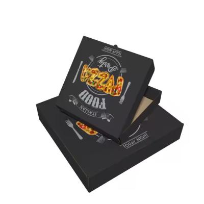 China Paper Type Paperboard Biodegradable Kraft Pizza Boxes Eco-Friendly Corrugated Fast Food Packaging for sale