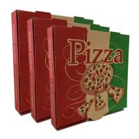 China Customized Color Biodegradable Pizza Boxes with Embossing Printing Handling Custom Logo for sale