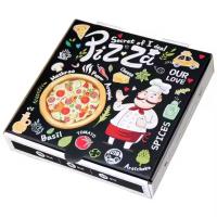 China Fast Food Outlets' Ideal Choice Paper Type Paperboard Pizza Boxes with Custom Printed Logos Eco-Friendly Recyclable for sale