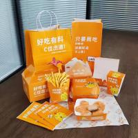 China Eco-Friendly Snack Containers Custom Order Logo Customer's Logo Fast Food Packaging Boxes for Burgers Fries Chicken Wings for sale