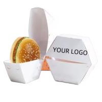 China Customized Logo Burger Box Biodegradable Fast Food Takeout Food Box for sale
