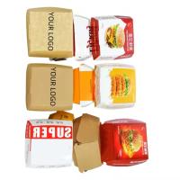 China Eco-friendly Disposable Fast Food Boxes Custom Logo for Burger Packaging for sale