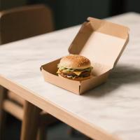 China Customized Biodegradable Fast Food Kraft Paper Packaging Burger Box for sale
