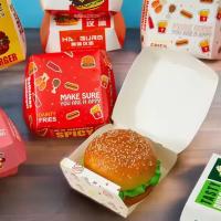 China Wholesale Custom Printed Disposable Burger Boxes For Fast Food Takeaway for sale