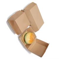 China Customized Burger Packaging Box Biodegradable Paper Cardboard Takeaway Food Grade for sale