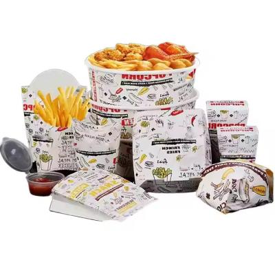 China Customized Printing Hamburger Box Fast Food Oil Resistant Packaging Box for sale