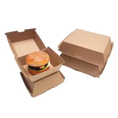China Burger Box Biodegradable Fast Food Corrugated Cardboard Customization for sale