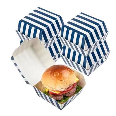China Burger Box Kraft Corrugated Cardboard Biodegradable Customized Fast Food Box for sale