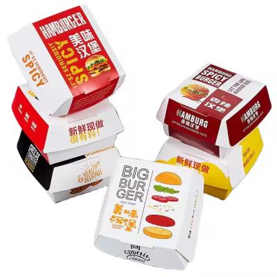 China Paperboard Burger Packaging Box Customized for Potato Chips Biodegradable Kraft Paper for sale