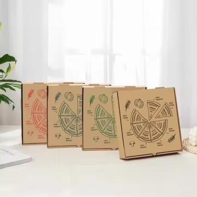 China Customized Corrugated Cardboard Pizza Box Varnished and Disposable for Fast Food for sale