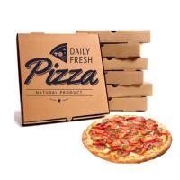 China Custom Order Paper Cardboard Pizza Box Wholesale For Eco-friendly Packaging for sale