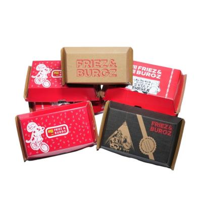 China Food Container Customized Shape Corrugated Paper Burger Box for Eco-Friendly and Recyclable Fast Food Packaging for sale