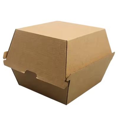 China Plastics Liner Type Burger Box Customization with Biodegradable Fast Food Grade Cowhide Corrugated Paper for sale