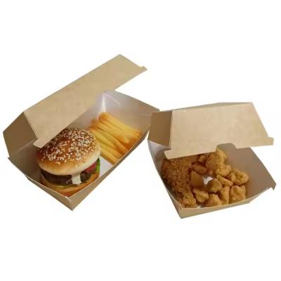 China Food Container Fast Food Grade Corrugated Paper Packaging Box For Eco-Friendly Customized Hamburger Box for sale