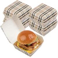 China Fast Food Packaging Box Biodegradable Paper Cardboard Burger Box in Customized Sizes for sale