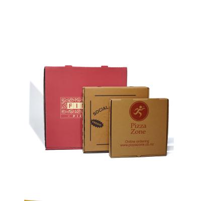 China Biodegradable Corrugated Cardboard Fast Food Pizza Box With Custom Size And Logo for sale