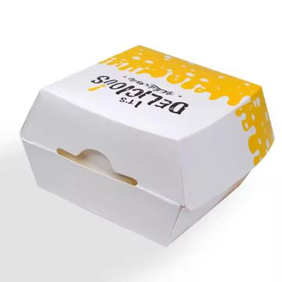 China Customer's Logo Burger Box Customized Biodegradable Fast Food Takeaway Packaging for sale