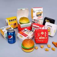 China Burger Box Customized Eco-friendly Recyclable Fast Food Restaurant Packaging Box for sale