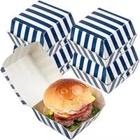 China Burger Box Eco Friendly Food Grade White Cardboard Fast Food Customization for sale