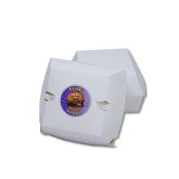 China Customized Logo Hamburger Box Packaging Made from Oil Resistant Paper Eco-Friendly and Perfect for Potato Chips for sale