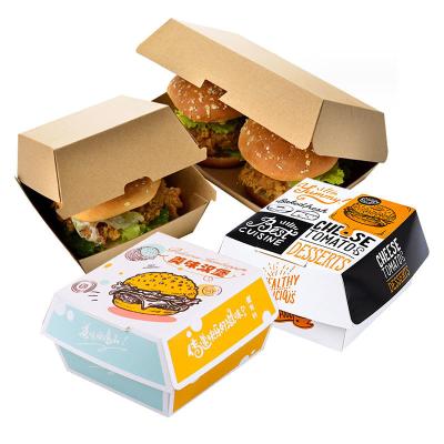 China Rigid Boxes Eco-friendly Customized Disposable Fast Food Box with Kraft Paper for sale