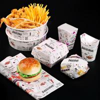 China Wholesale takeaway disposable burger box eco-friendly customized fast food restaurant packaging box for sale