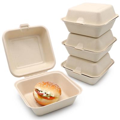 China Customized food burger boxes are biodegradable disposable and eco-friendly for sale