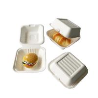 China Eco-friendly customized fast food burger box with biodegradable clam shell for sale
