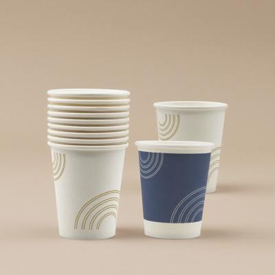 China Disposable coffee milk hot cold drinks paper cups eco-friendly customized non plastic water-based coating paper cups for sale
